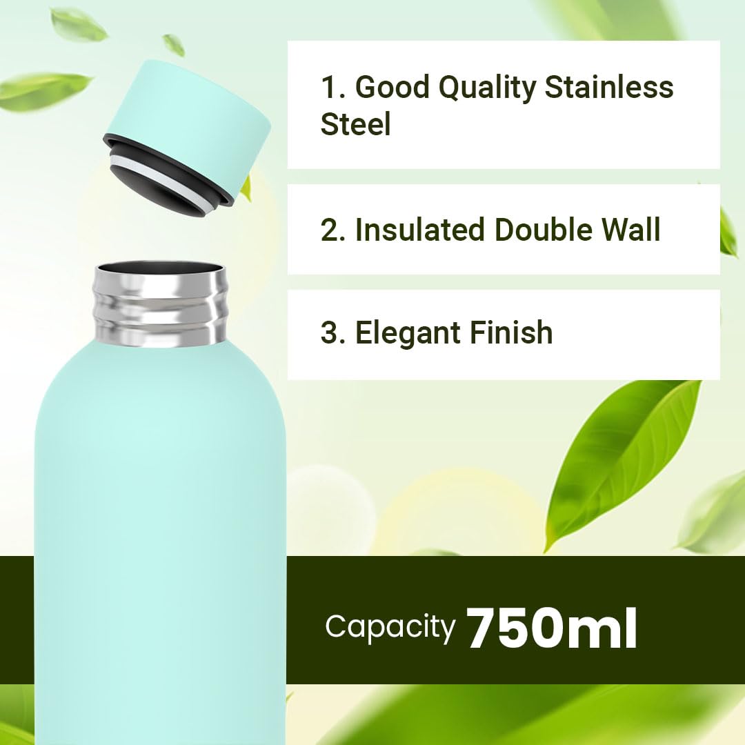 Stainless Steel Insulated Water Bottle 24 Hours Hot and Cold Leak-Proo ...
